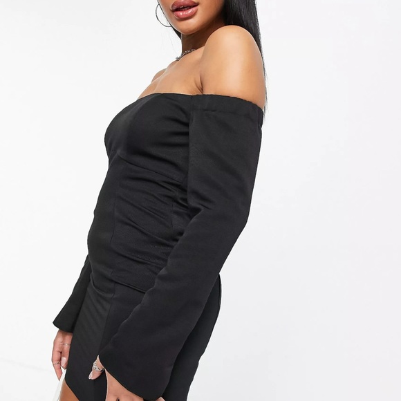 ASOS | Dresses | Asos Design Off Shoulder Structured Mini Dress In ...